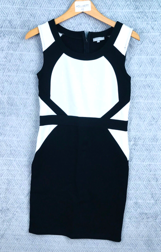 Eldys robe femme taille 34/36 noir blanc dames sans manches 96% poly ...