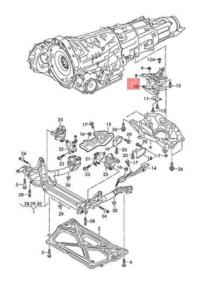 Genuine AUDI VW A6 Allroad qu. quattro Avant S6 Bonded Rubber Bush ...