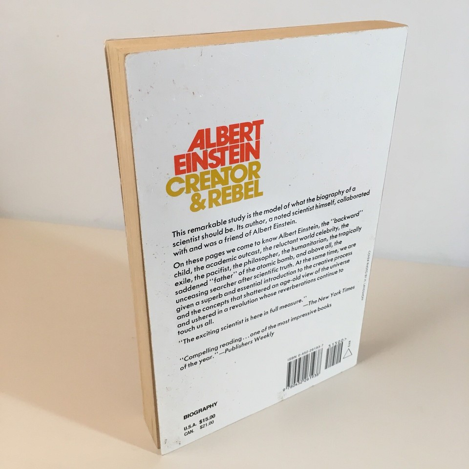 Albert Einstein Creator & Rebel by Banesh Hoffmann*Free Ship/Each Added ...