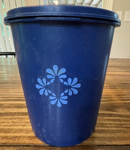 1 Vintage Dark Blue TUPPERWARE Canister #809-6 With Lid, 6 3/4" Tall | eBay