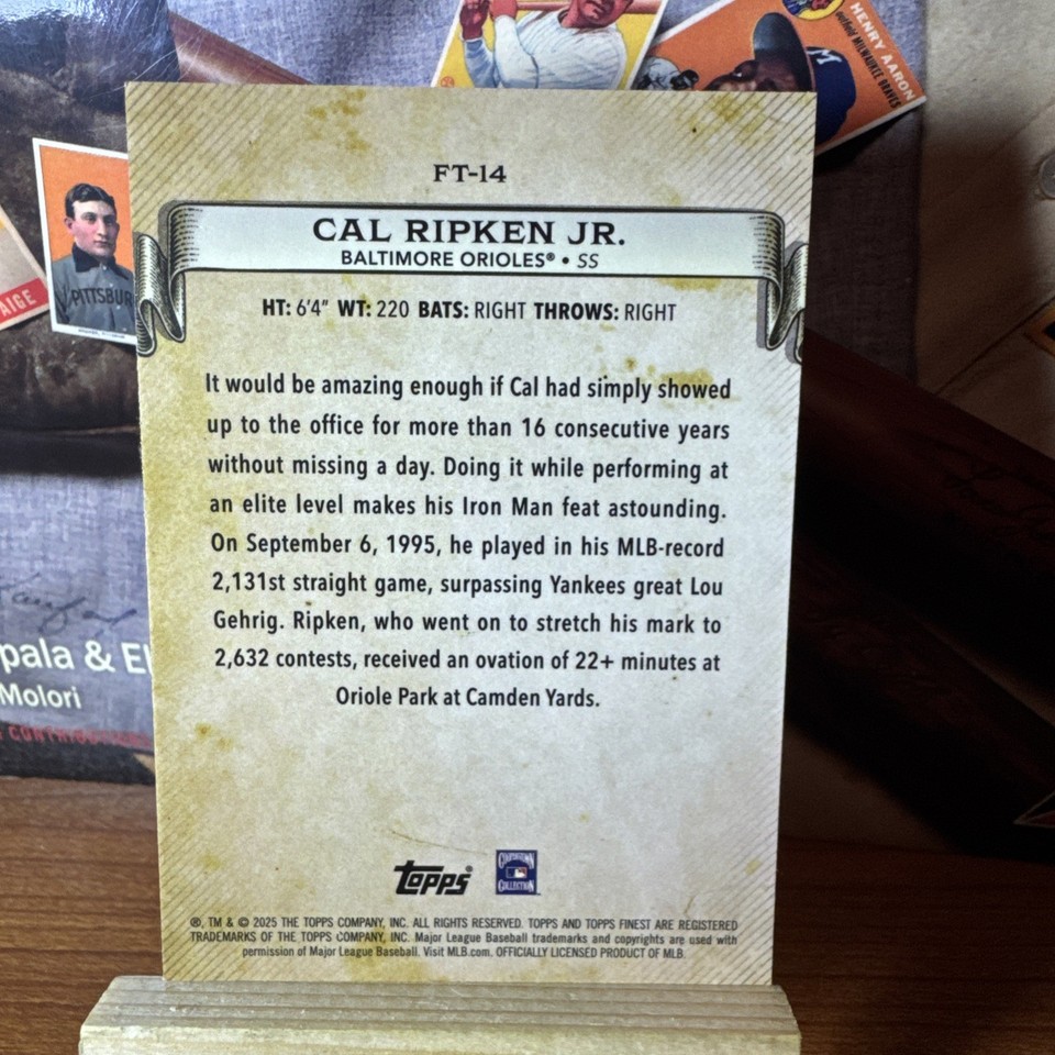 2025 Cal Ripken Jr Topps Finest FT-14 Finest Timelines Hot! | eBay