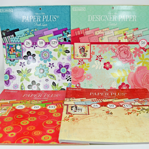 Lot Scrapbooking Paper 12x12" Colorbok Paper Fresh Linen Delilah ...