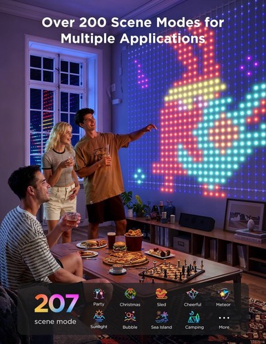 Govee Curtain Lights 2, Smart LED Curtain Lights with DIY GIF AIGC ...