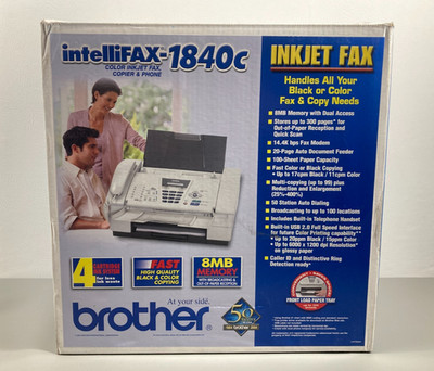 Brother IntelliFAX-1840c Inkjet Fax Machine Copy Fax Print Model 1840c ...