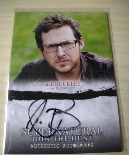 Supernatural season 4-6: A.J. Buckely Autograph As Ed Zeddmore A 1 1 ...