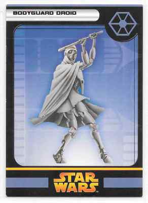 2005 Star Wars Miniatures Bodyguard Droid B Stat Card Only Swm Mini | eBay