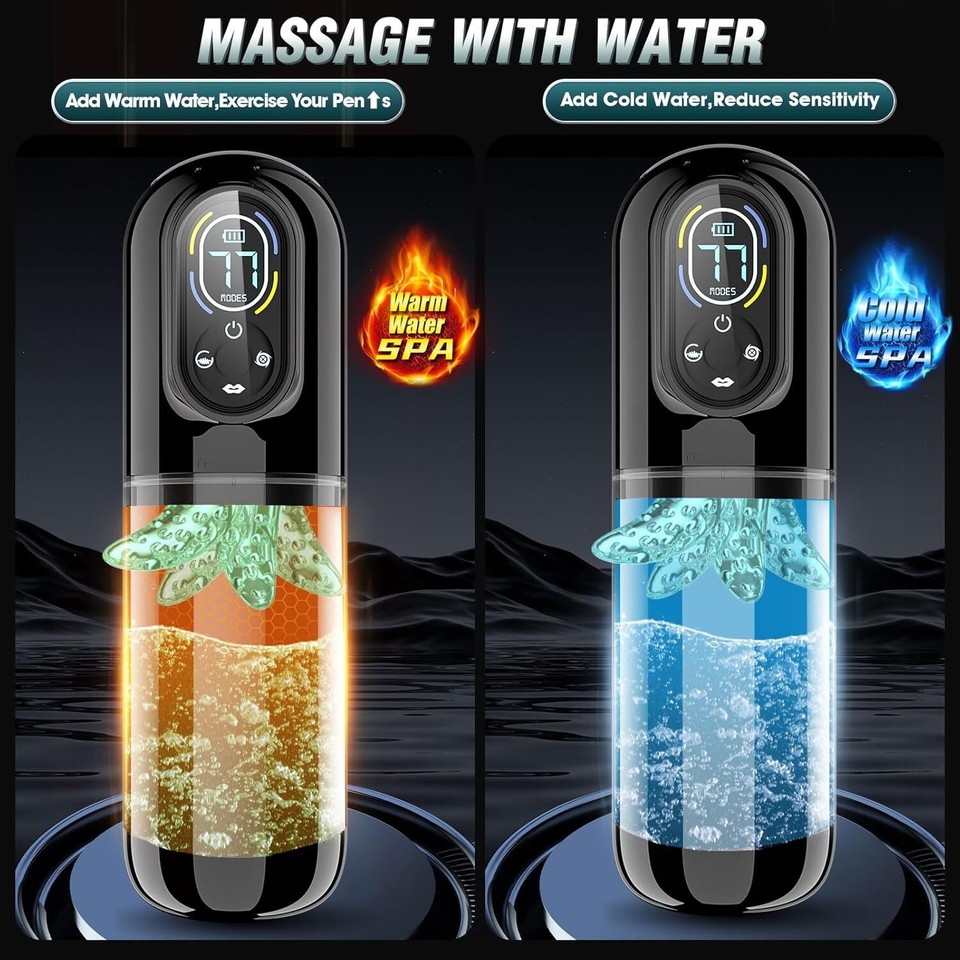 6 IN 1 Male Masturbaters Automatic Sucking Cup Thrusting Stroker Sex ...