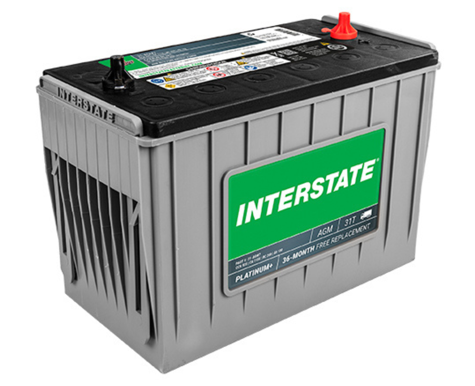 Interstate Batteries 12V 100Ah Heavy-Duty Group 31T Deep Cycle AGM ...