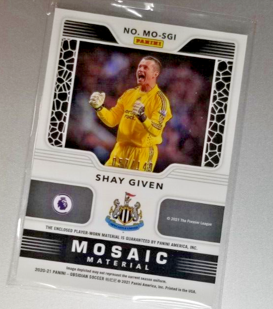 Shay Given 2020-21 Obsidian Soccer Mosiac Material Card #057/149 | eBay