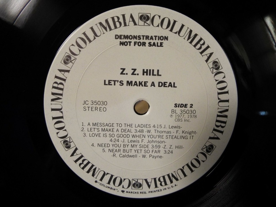 ZZ HILL LET'S MAKE A DEAL WLP PROMO 1977 LP VINYL ALBUM | eBay