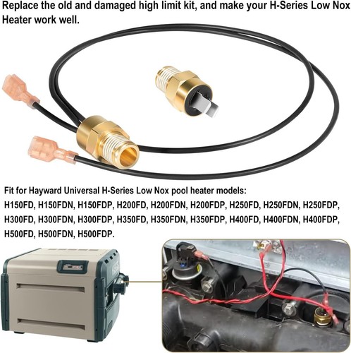 FDXLHLI1930 High Limit Switch Wires Parts Kit For Hayward H-Series Pool ...