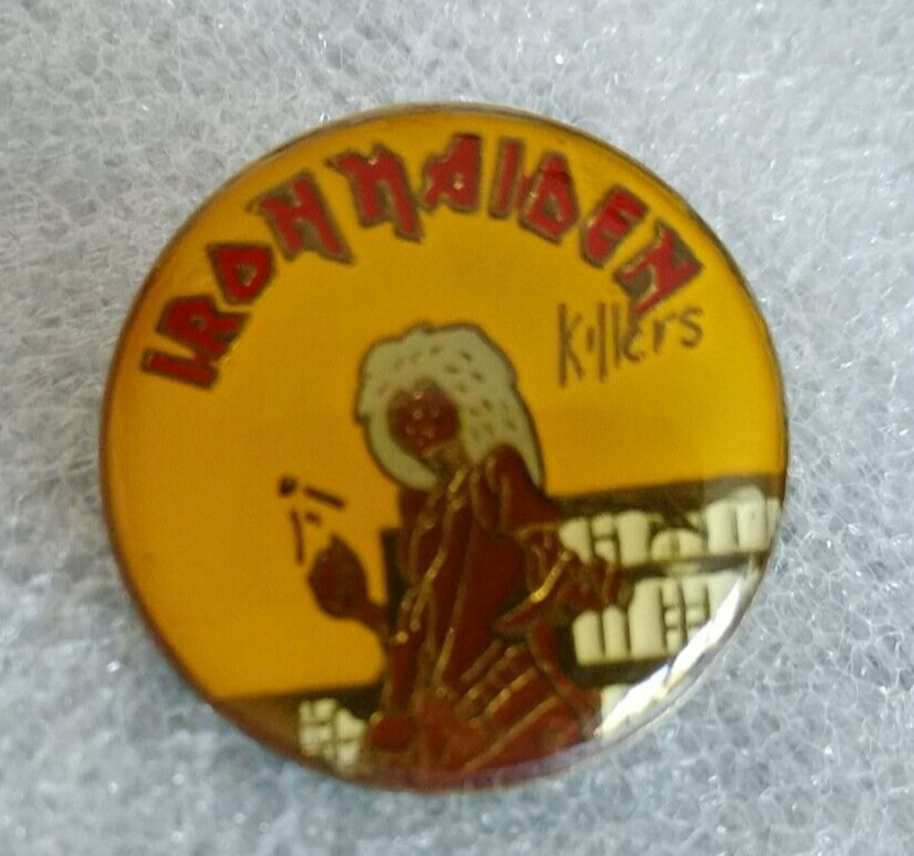 Vtg Iron Maiden Killers Music Group Rock Band Pin Button 1980s New NOS ...