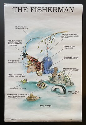 Gary Patterson Poster “The Fisherman” Vintage 1994 Size 23 X 35 Inches ...