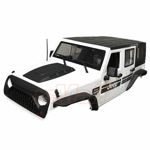 Xtra Speed Jeep Hard Body Kit 313mm White Ver.2 for Scx10ii Rc4wd Cars ...