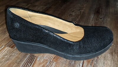 Clarks Unstructured 261117804045 13285 womens black wedge pumps size 7 ...
