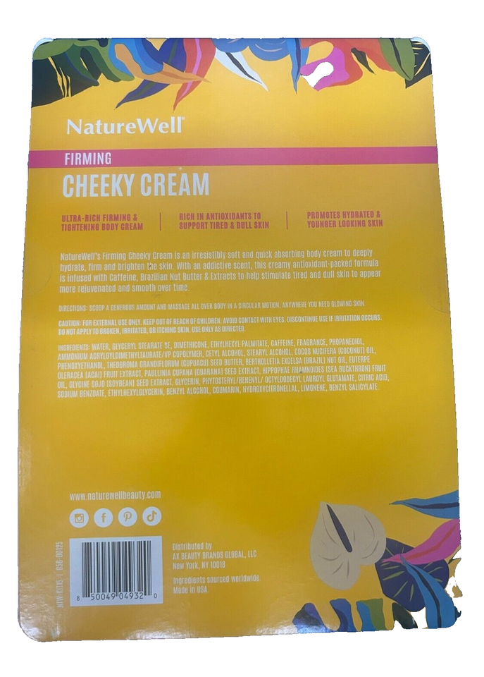 Lot of 2 X Nature Well Firming Cheeky Cream Brazilian Nut Oil, 10 Ounce ...