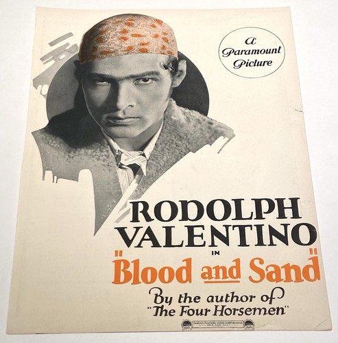RUDOLPH VALENTINO Rare 1922 Silent Film BLOOD AND SAND Paramount MOVIE ...