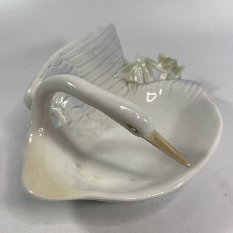 Vtg Fitz And Floyd Crane Stork Egret Candy Trinket Dish 1981 Ceramic ...