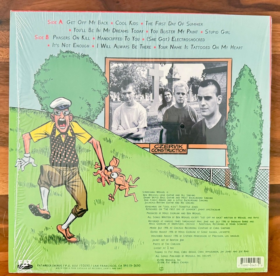 Screeching Weasel – Bark Like a Dog LP 1996 Punk Vinyl Fat Wreck Chords ...