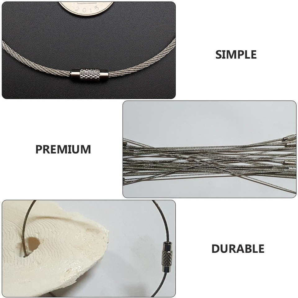 6pcs Cuttlefish Bone Hook Birdcage Food Hook Rope Ring for Pet (Silver ...