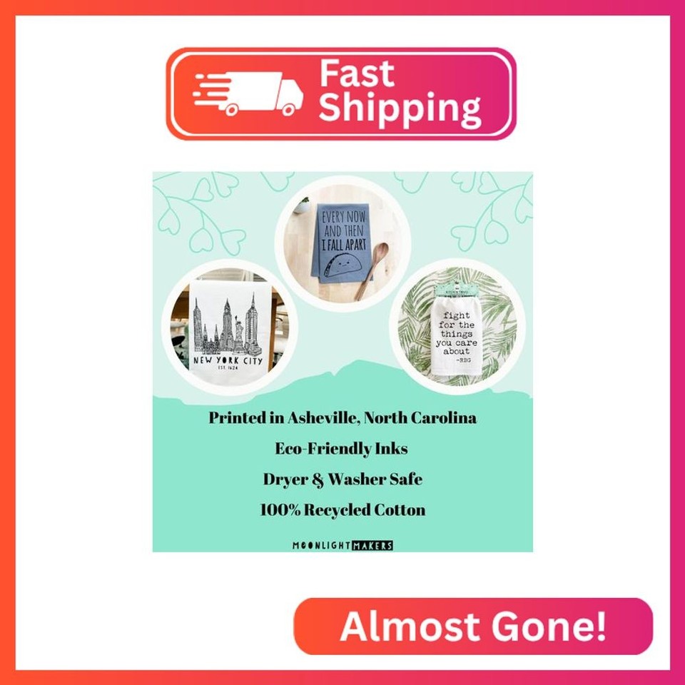 Moonlight Makers Original Flour Sack Dish Towel - 100% Cotton Kitchen ...