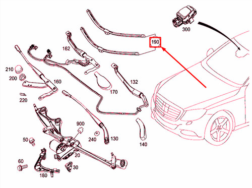 MERCEDES-BENZ S-CLASS W222 FRONT WIPER BLADES SET A2228201245 RHD NO🇺🇸 ...