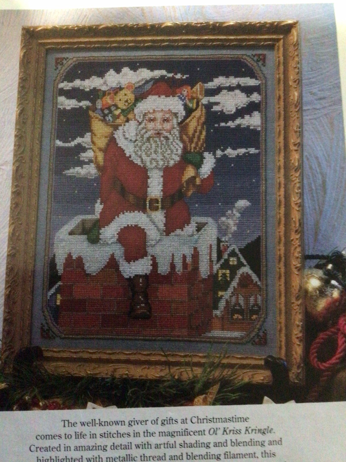 Counted Cross Stitch Pattern Santa | eBay
