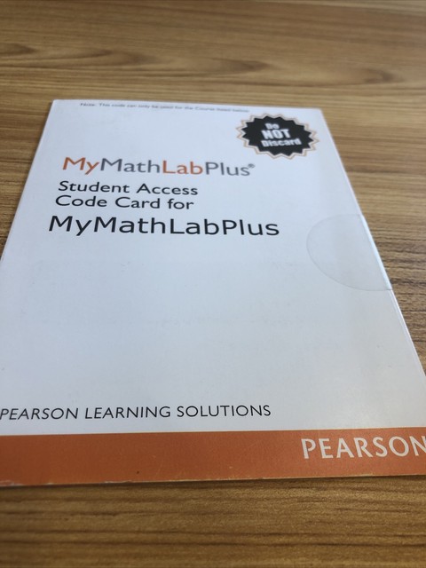 Mymathlab Plus -- Standalone Access Card by Pearson (2013, Stapled) for ...