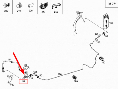 NEW MB SL R129 CRANKCASE VENT PURGE VALVE A0004708793 3.2 PETROL 162KW ...
