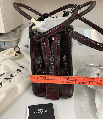 Coach 1941 Rogue - RARE FULL PYTHON, NWT Limited Ed., Black/OxBlood ...