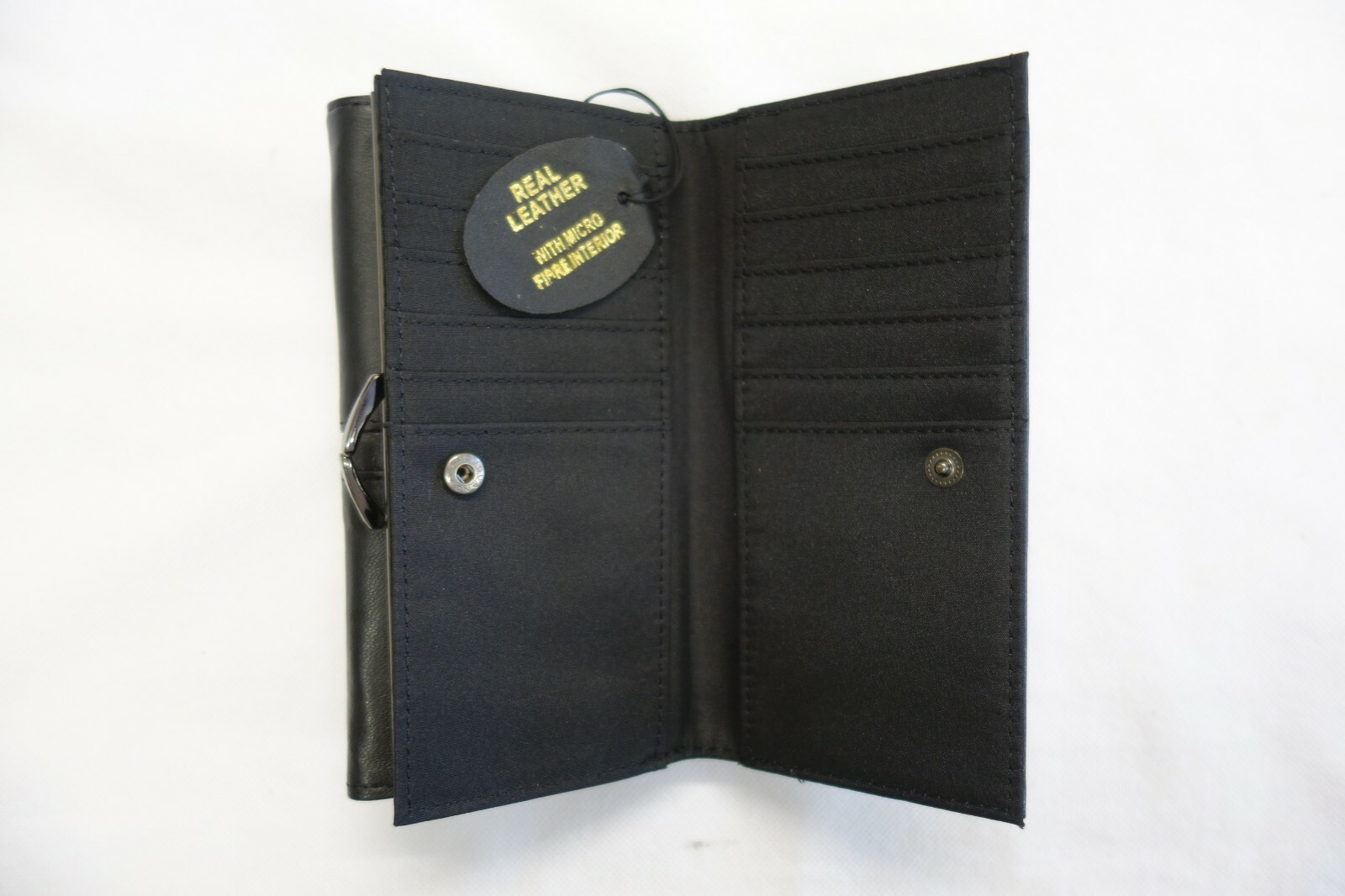 Ladies Leather Purse Wallet Black Extra Large Size | eBay UK