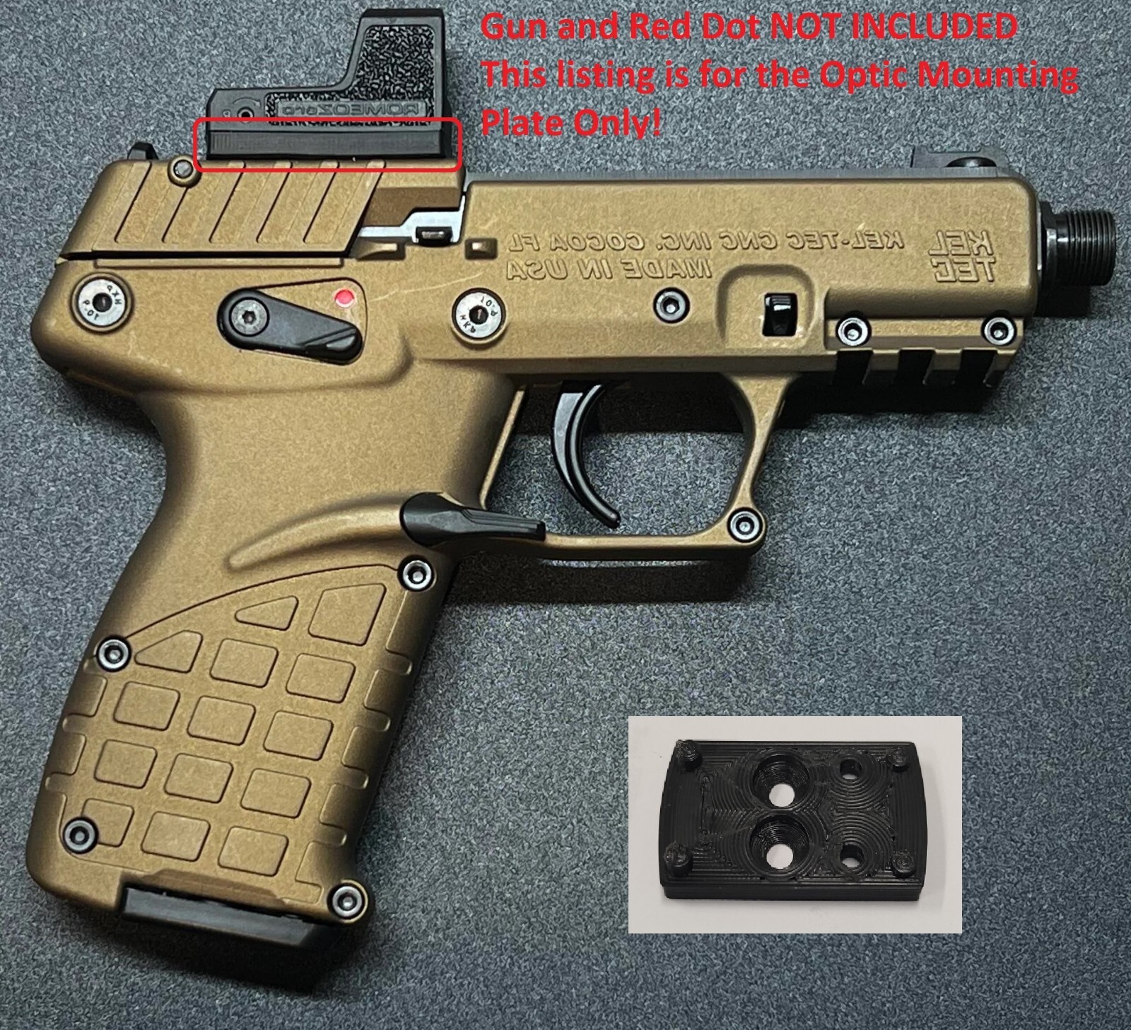 Kel-Tec P17 RMSc Red Dot Optic Mounting Plate Made in USA | eBay