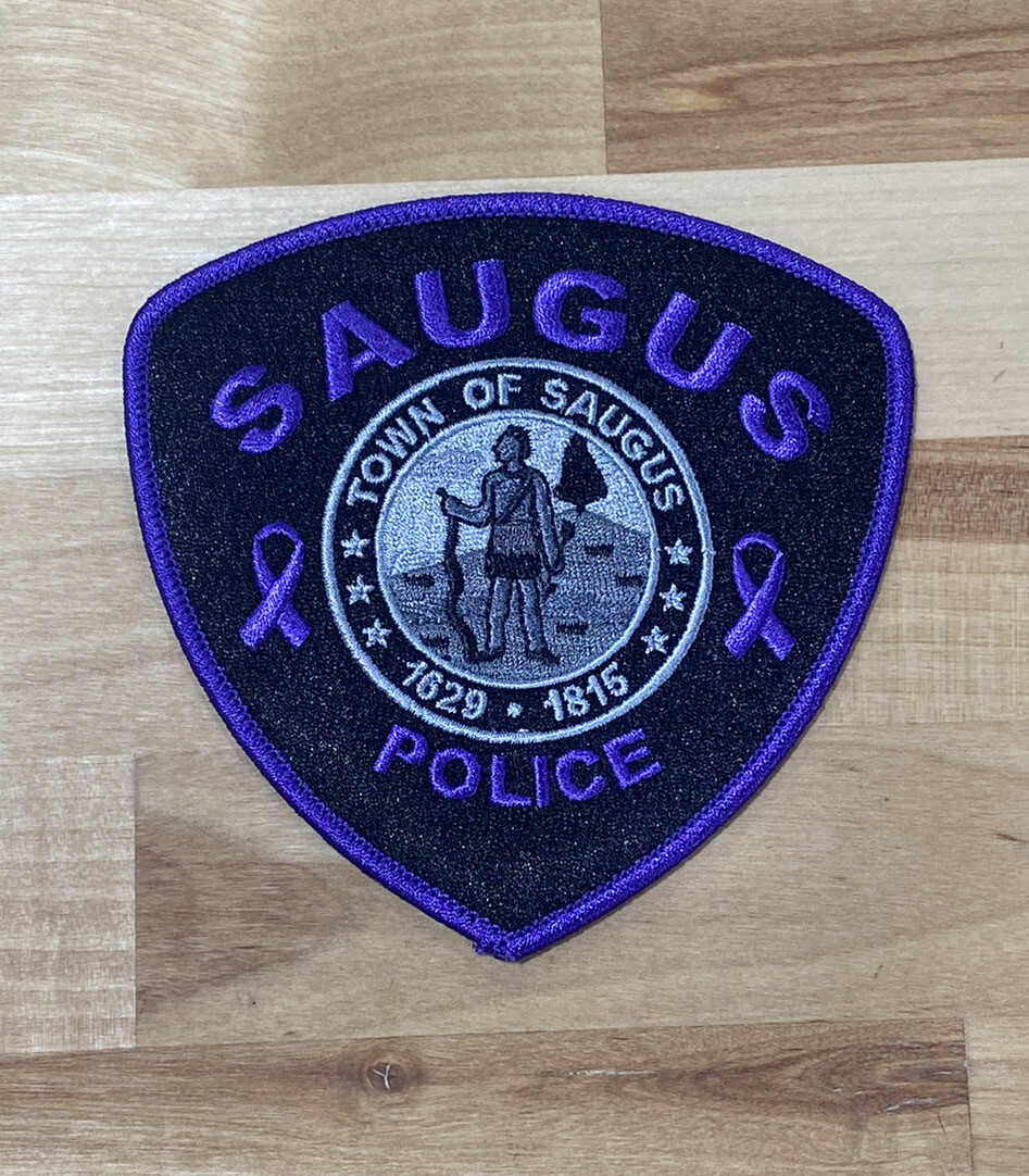 Saugus MA Police Department Domestic Violence Awareness Patch - New | eBay