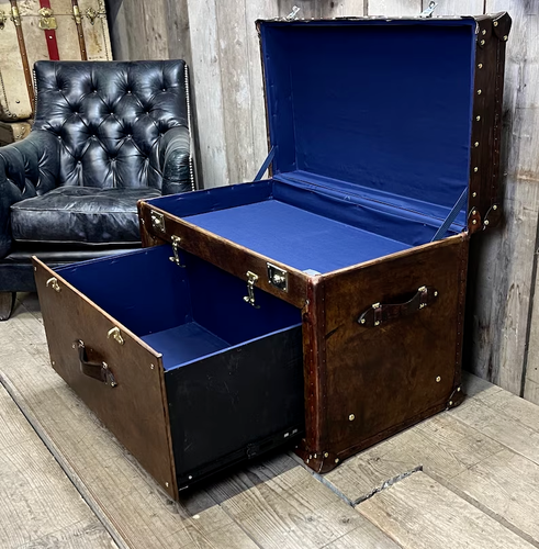 Luxury Bridle Leather Handmade End Table Trunk | eBay