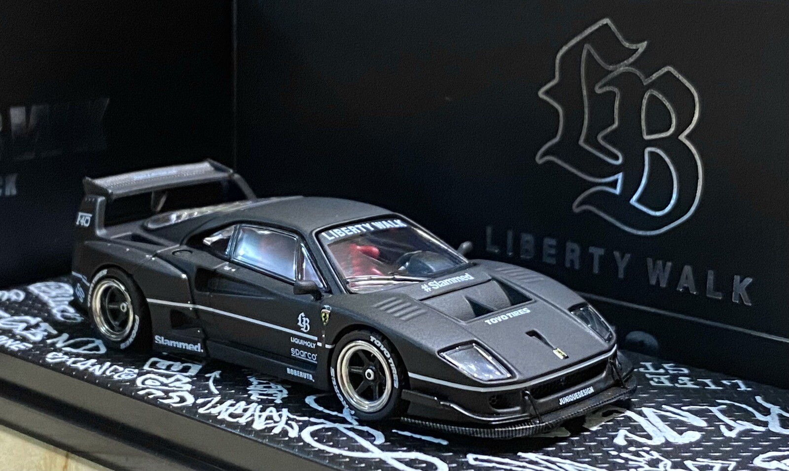 Inno64 LBWK F40 Matte black HK ToyCar Salon 2023 Special Edition 1/64 ...