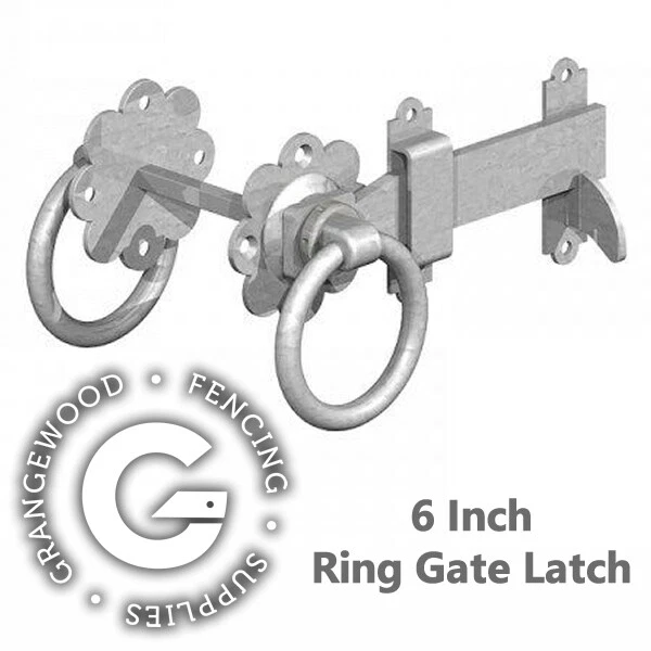 Galvanised Garden Gate Ring Latch | Fasci Garden