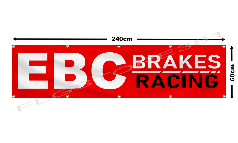 EBC Brakes Banner Flag 2x8ft Disc Brakes Car Racing Flag Man Cave ...