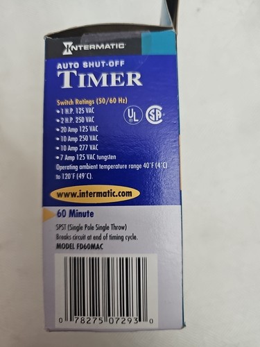 Intermatic FD60MAC Spring Wound 1-Gang Countdown Timer 60 Min NEW | eBay