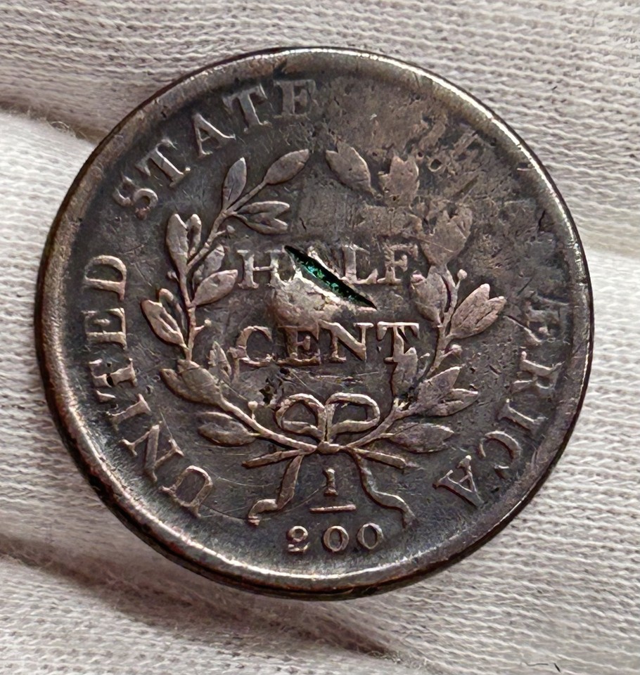 1808 Draped Bust Half Cent 1/2C Copper Old United States U.S. Type Coin ...