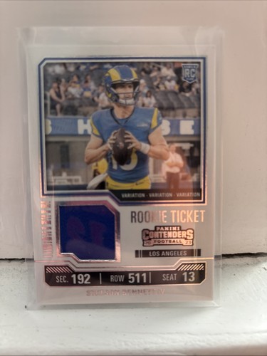 2023 Panini Contenders - Rookie Ticket Swatches Stetson Bennett #TS32V ...