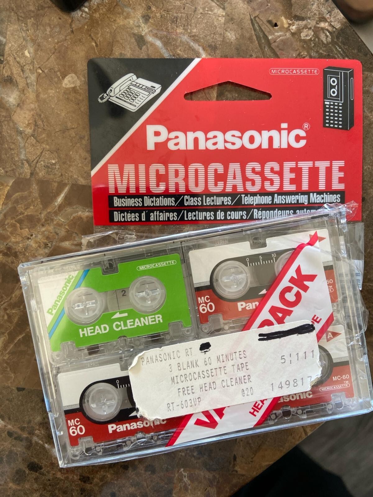 Panasonic Microcassette 60 Minute Tapes 4 Pack Which Includes 1 Head ...