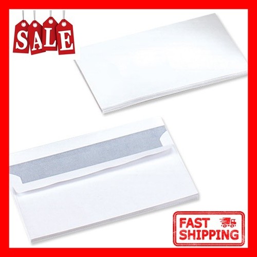 1000 DL PLAIN non WINDOW Envelopes paper Wallets 110X220mm self WHITE ...