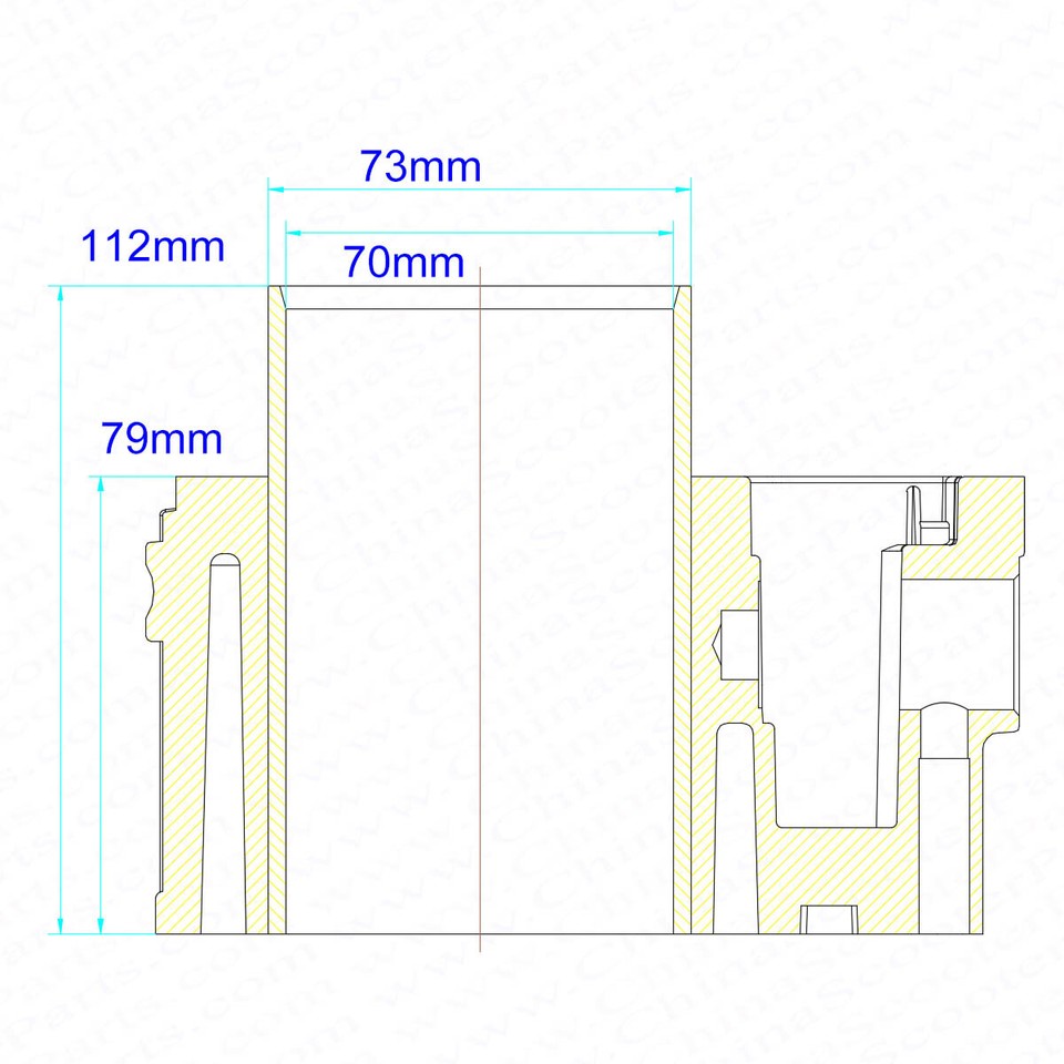 70mm Big Bore From Water 250CC to 300CC for Zongshen Bashan Taotao Dirt ...