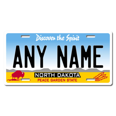 Personalized North Dakota License Plate 5 Sizes Mini to Full Size Free ...