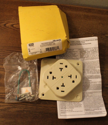NIB Hubbell 4-Plex Ivory Receptacle Surge Suppression HBL420IS 125V ...