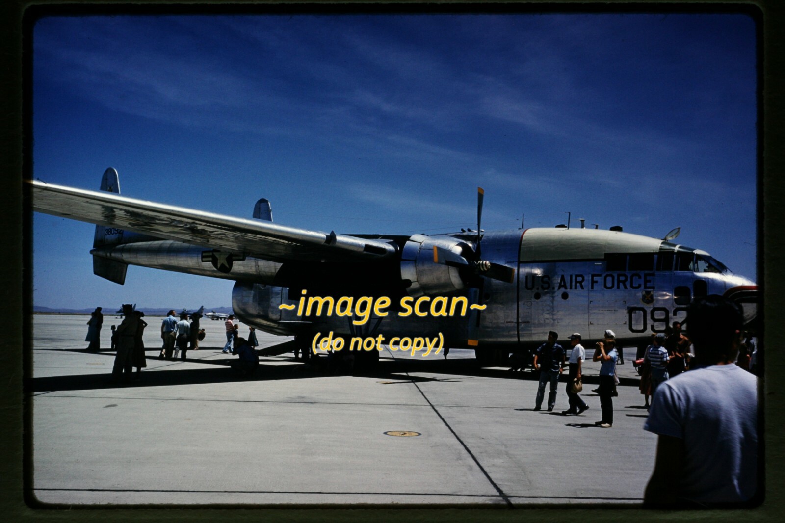 USAF C-119 Flying Boxcar Aircraft at George AFB in 1958, Original Slide ...