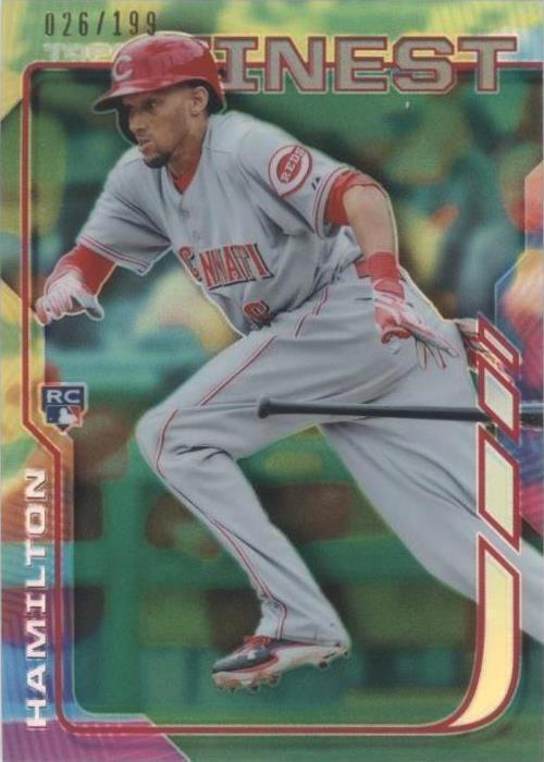 2014 Topps Finest - Billy Hamilton #21 Green Refractor /199 (RC) for ...