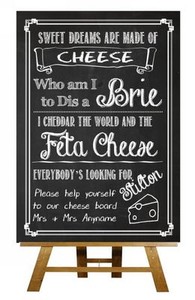 Chalkboard Funny Cheese Son Cheese Board Personalised Wedding Sign ...