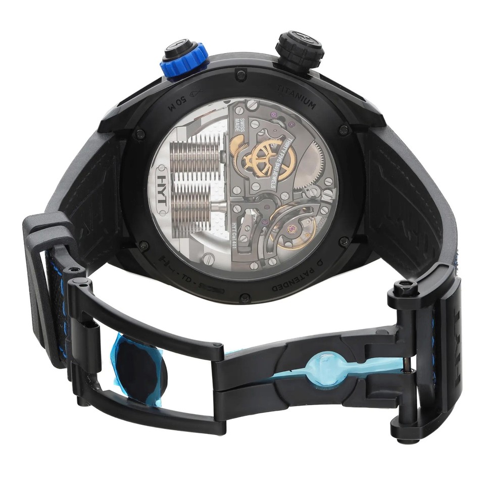 HYT H2 Neo 2 Titanium 51mm Blue Skeletion Dial Manual Wind Men LTD Watch H01704 | eBay