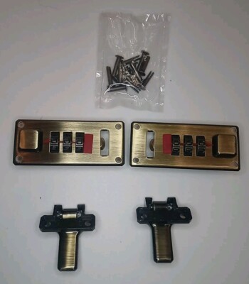 Combination Locks Set(2) Replacement for Briefcase Attache - Bronze w ...